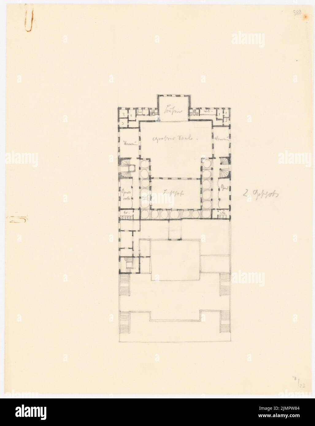 Poelzig Hans (1869-1936), House of Friendship, Istanbul (1916 ...