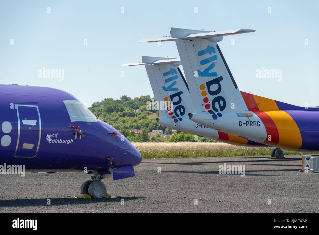 Saarbruecken, Germany, July 10, 2022 Bombardier DHC-8-402Q Dash 8 ...