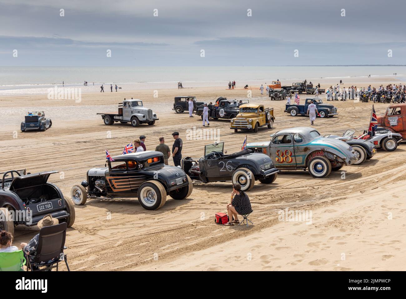 Vintage hot rods at the "Race the Waves" event, where cars and ...