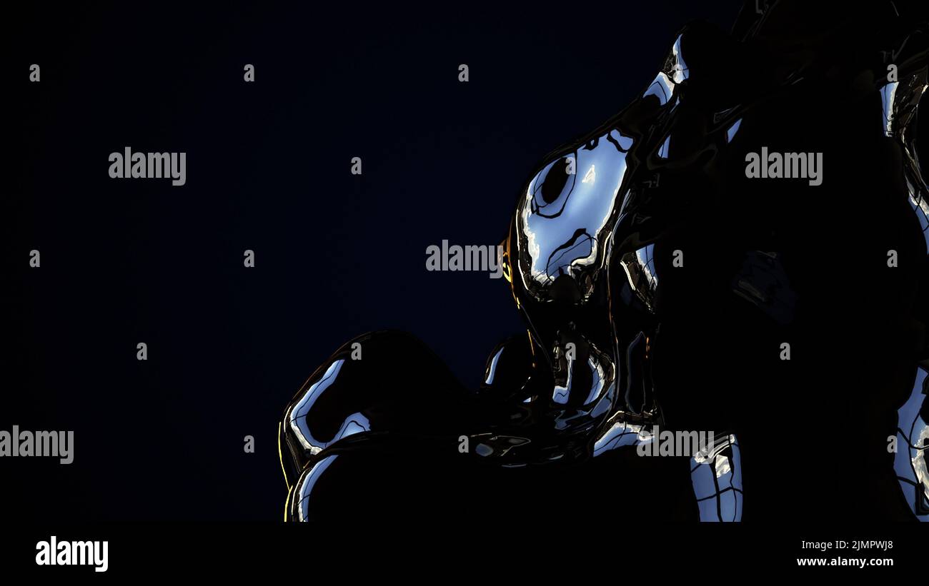 Abstract black liquid Stock Photo - Alamy