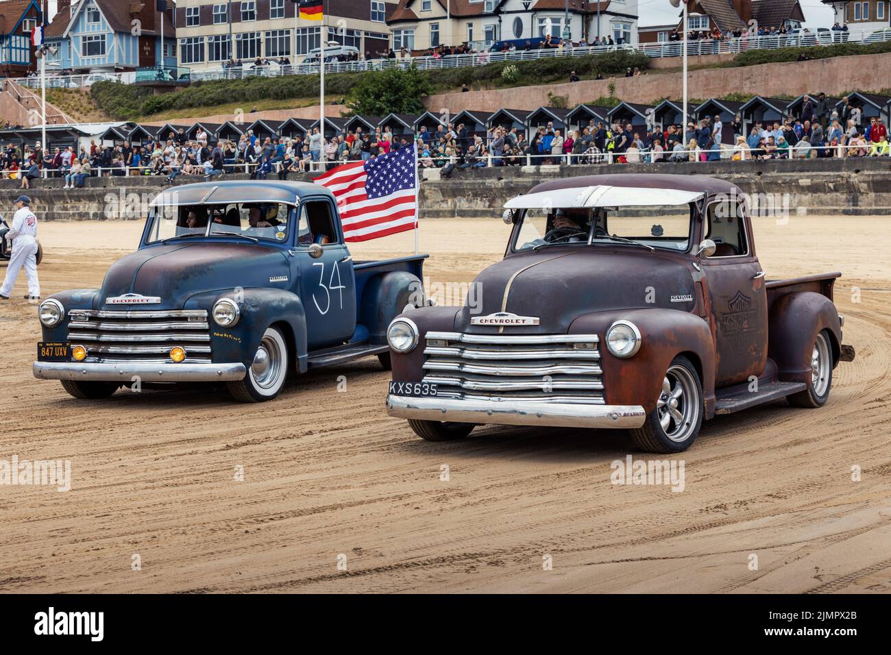 Vintage hot rods at the "Race the Waves" event, where cars and ...