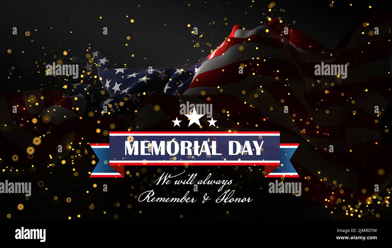 USA Flag Memorial Day Stock Photo - Alamy