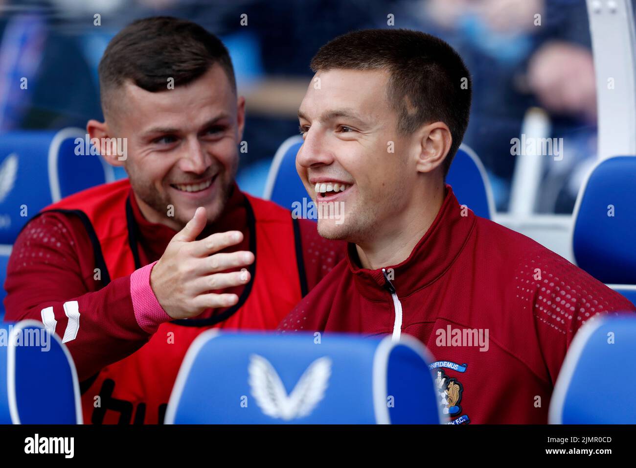 Kilmarnock’s Brad Lyons (right) interacts with Kilmarnock’s Calum ...