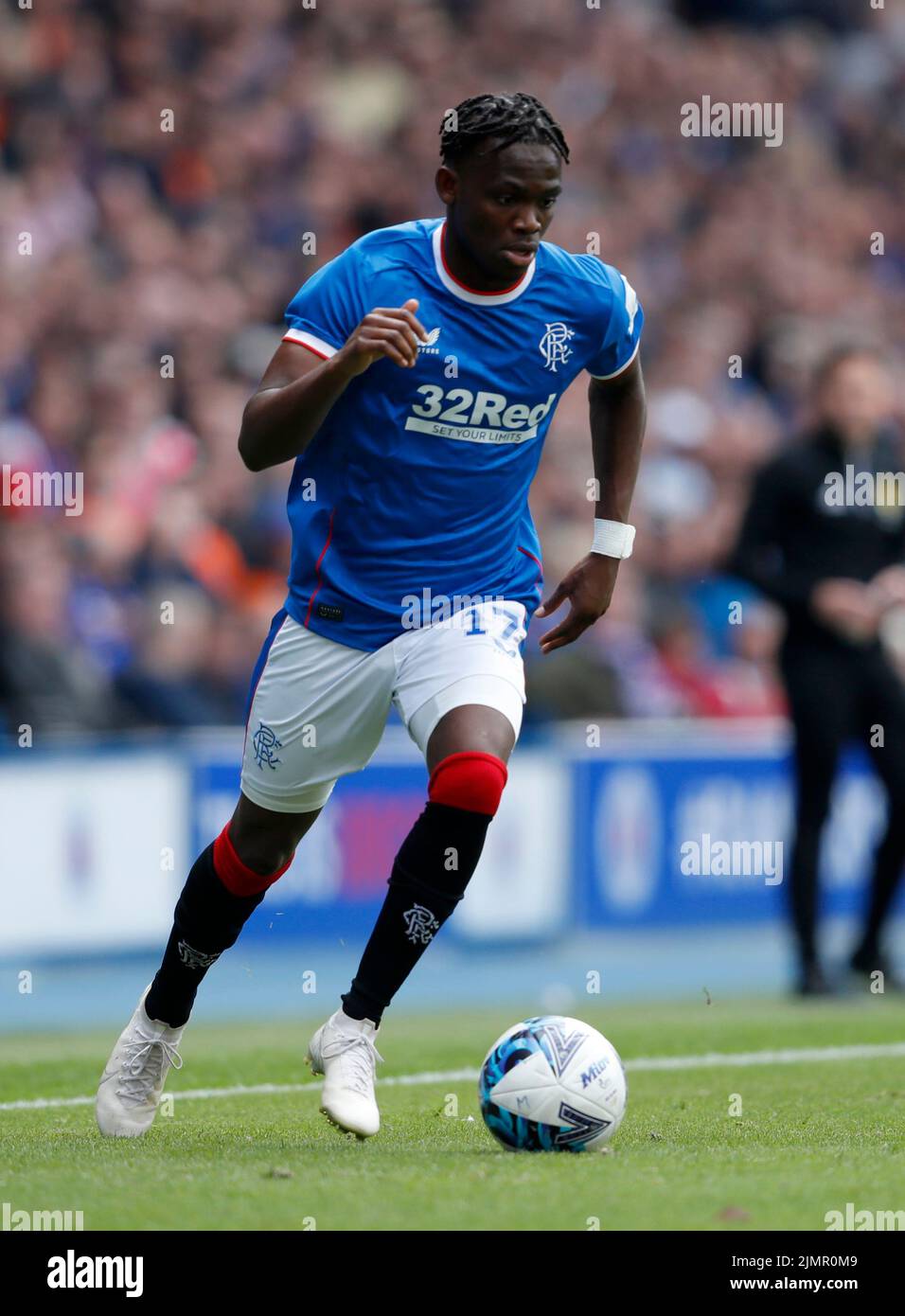 Rangers’ Rabbi Matondo in action during the cinch Premiership match at ...