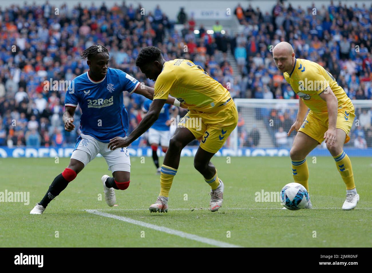 Rangers’ Rabbi Matondo in action during the cinch Premiership match at ...