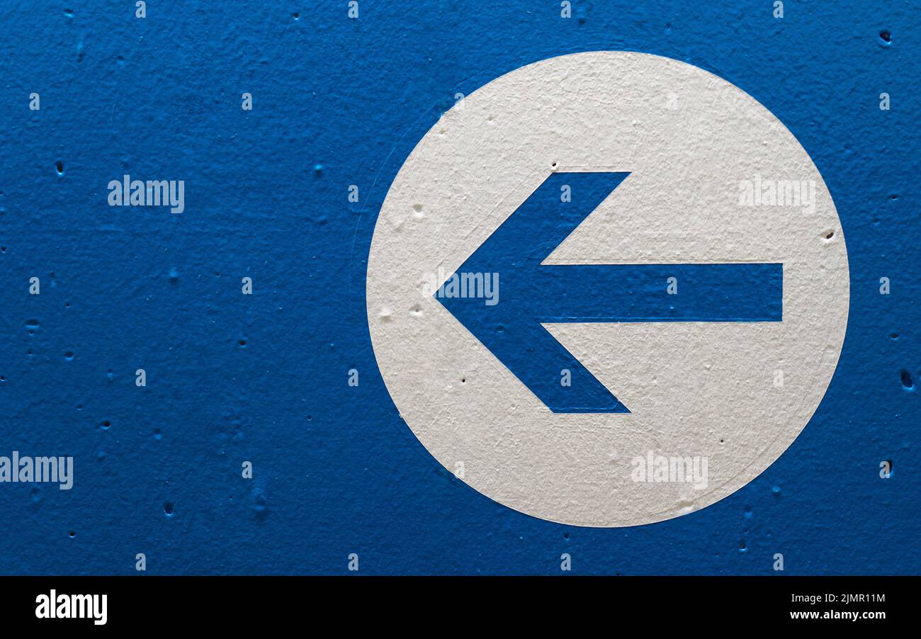 Painted blue arrow hi-res stock photography and images - Alamy