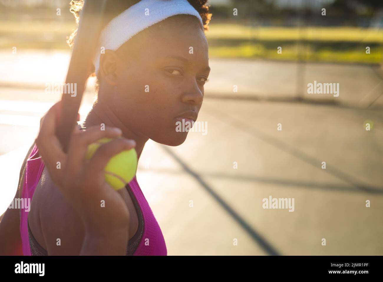 African american female tennis racket hi-res stock photography and ...