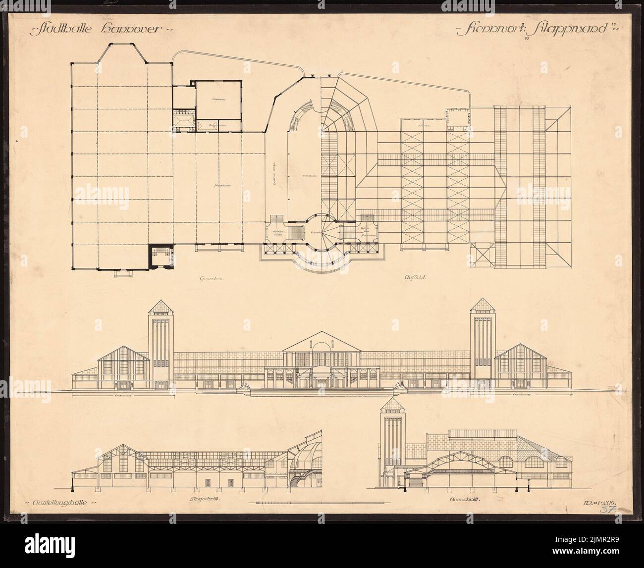 Schmitz Bruno (1858-1916), town hall and exhibition hall in Hanover ...