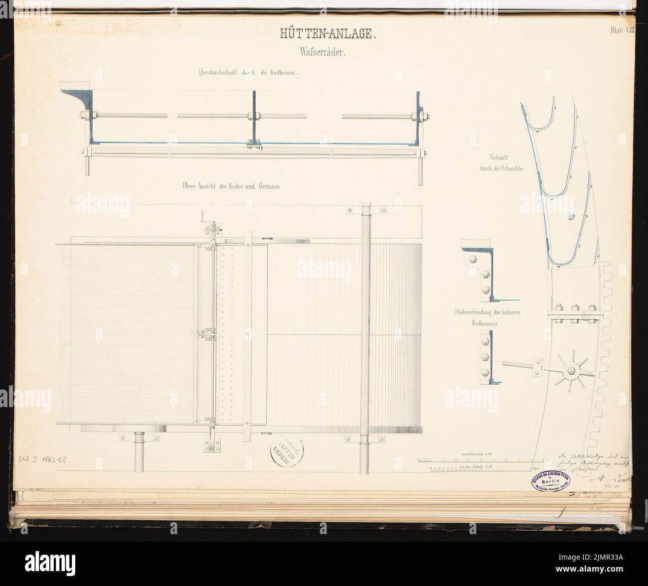 Lent Alfred (1836-1915), blast furnace system with a connecting railway ...