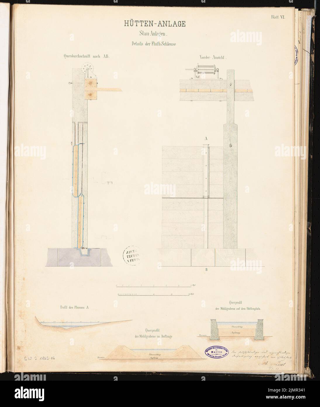 Lent Alfred (1836-1915), blast furnace system with a connecting railway ...
