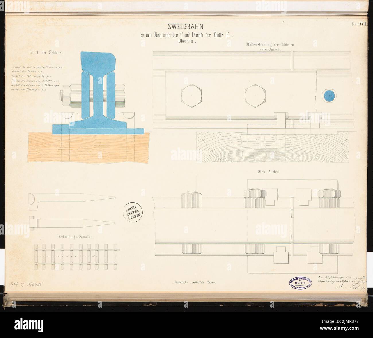 Lent Alfred (1836-1915), blast furnace system with a connecting railway ...