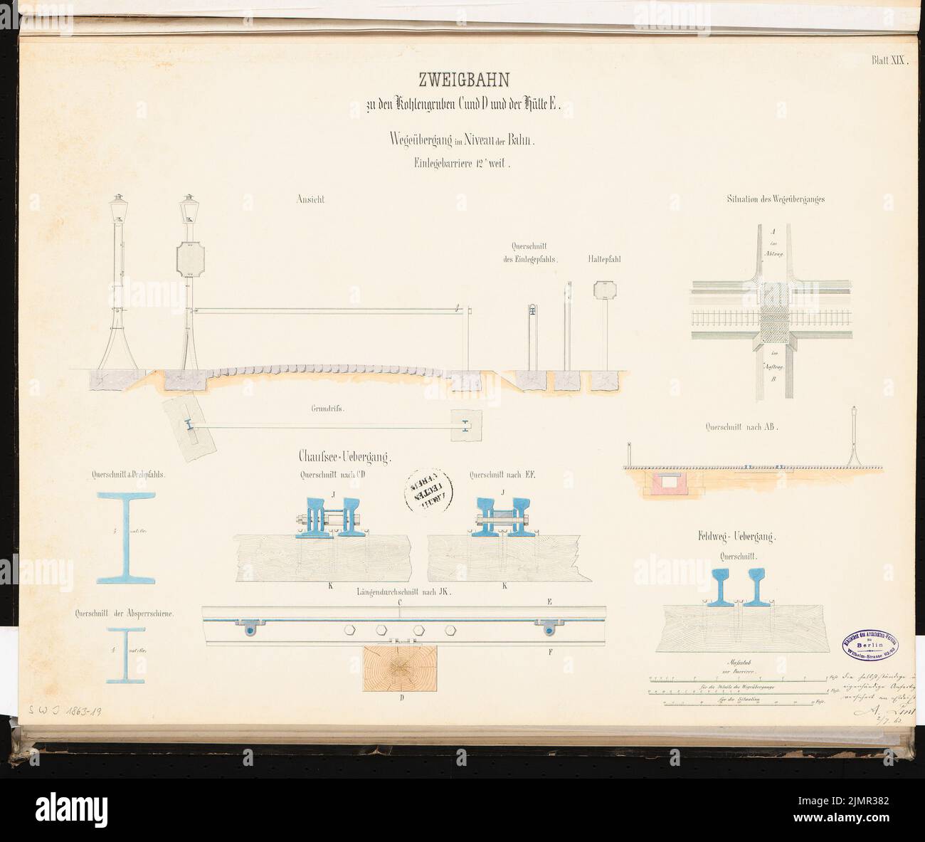 Lent Alfred (1836-1915), blast furnace system with a connecting railway ...