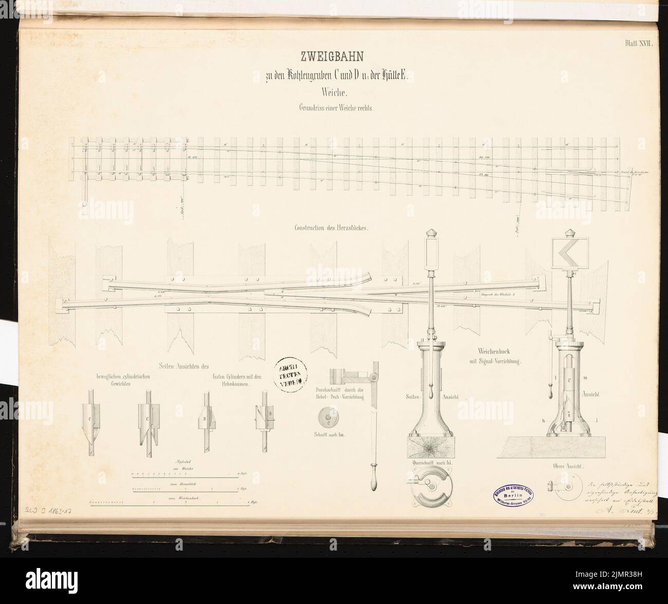 Lent Alfred (1836-1915), blast furnace system with a connecting railway ...