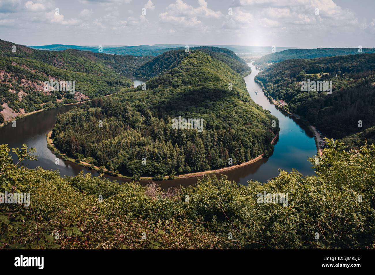 Saar loop Spectacular view of the Saar river Valley Stock Photo - Alamy