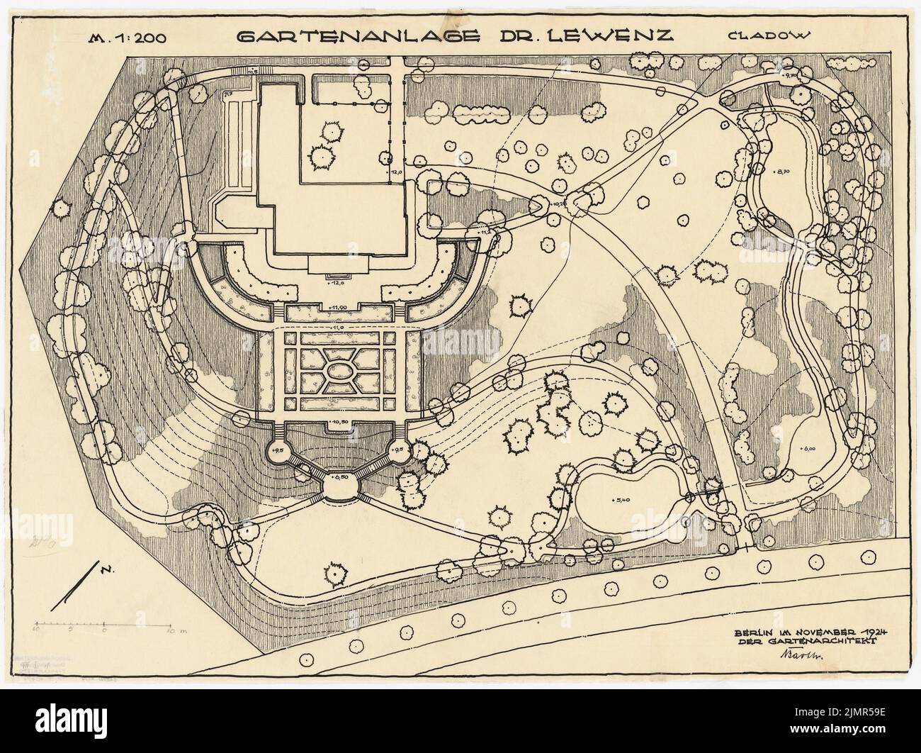 Barth Erwin (1880-1933), garden Dr. Lewenz in Berlin-Kladow (11.1924 ...