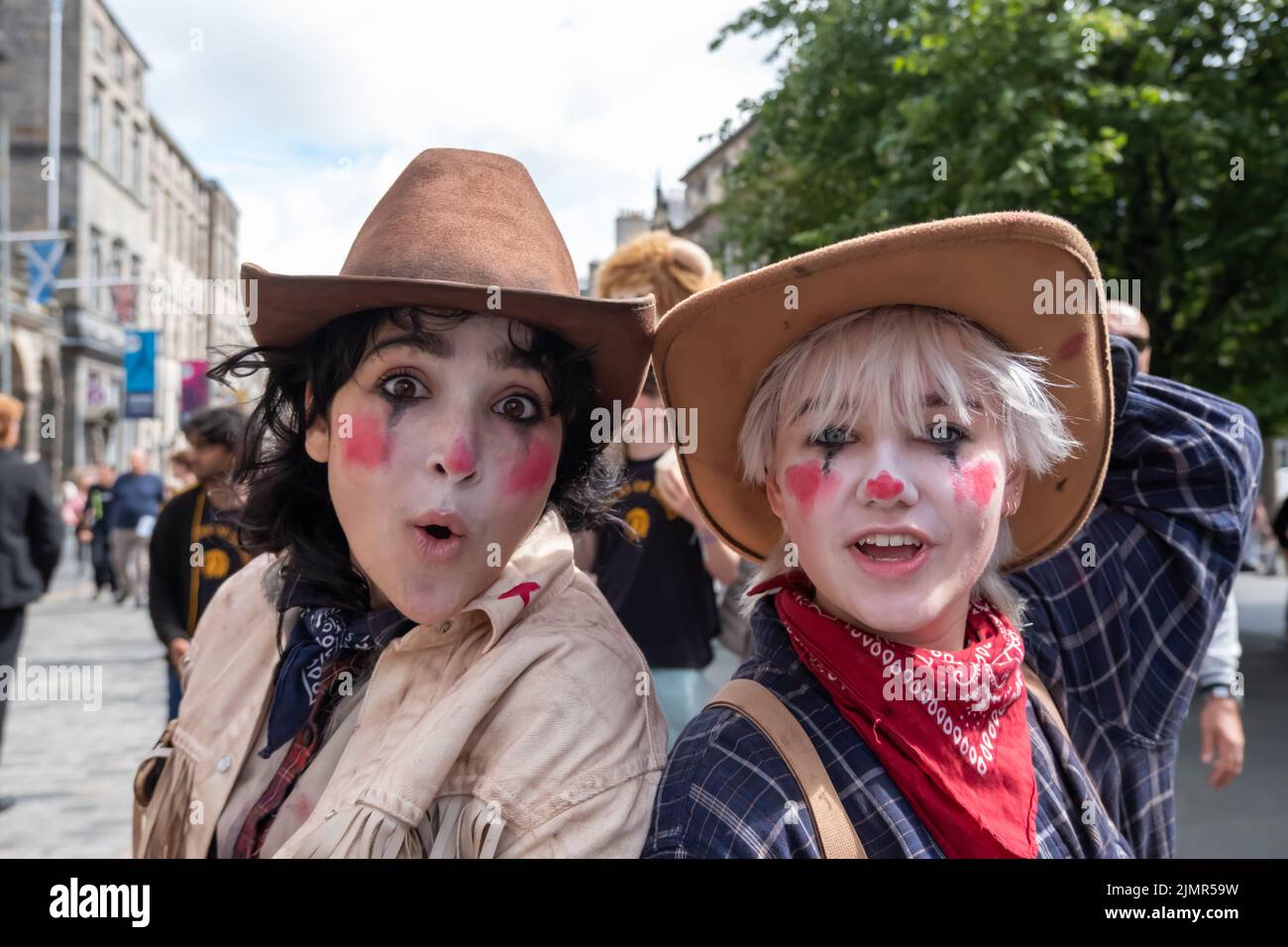 Edinburgh, Scotland, UK. 7th August, 2022. Performers on The Royal Mile ...