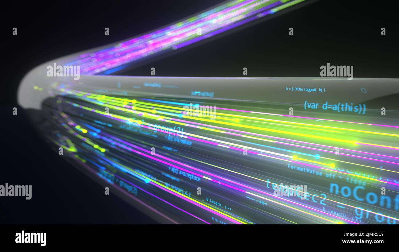 Optical Fiber Algorithm Streams Stock Photo - Alamy