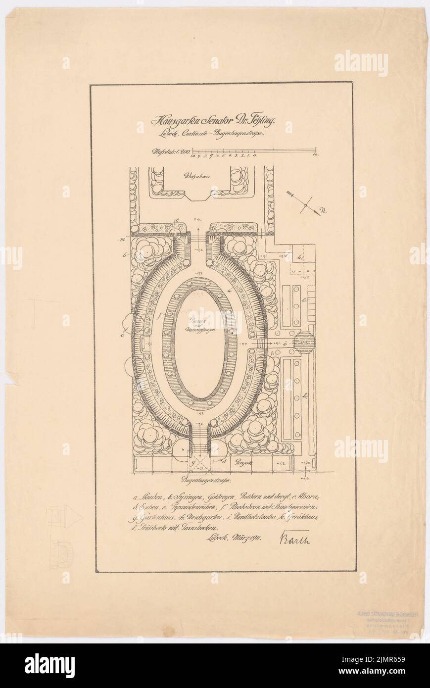 Barth Erwin (1880-1933), Garden Senator Dr. Fehling in Lübeck (03.1911 ...