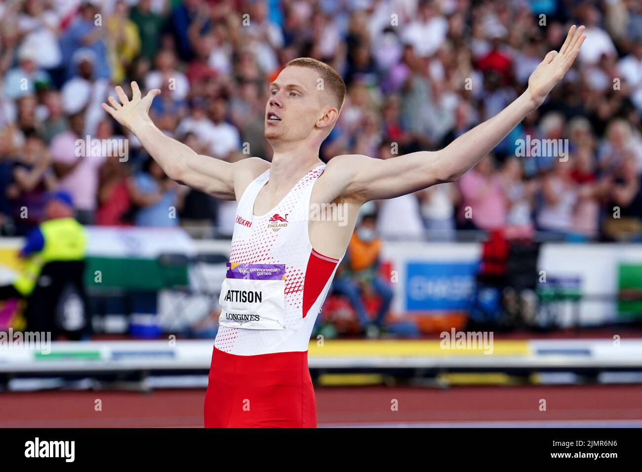 England’s Ben Pattison celebrates after winning Bronze in the Men’s ...