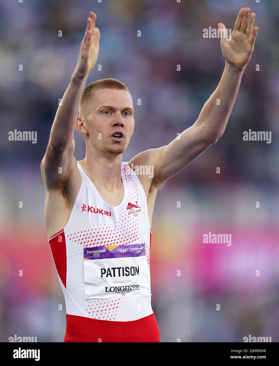 England’s Ben Pattison celebrates after winning Bronze in the Men’s ...