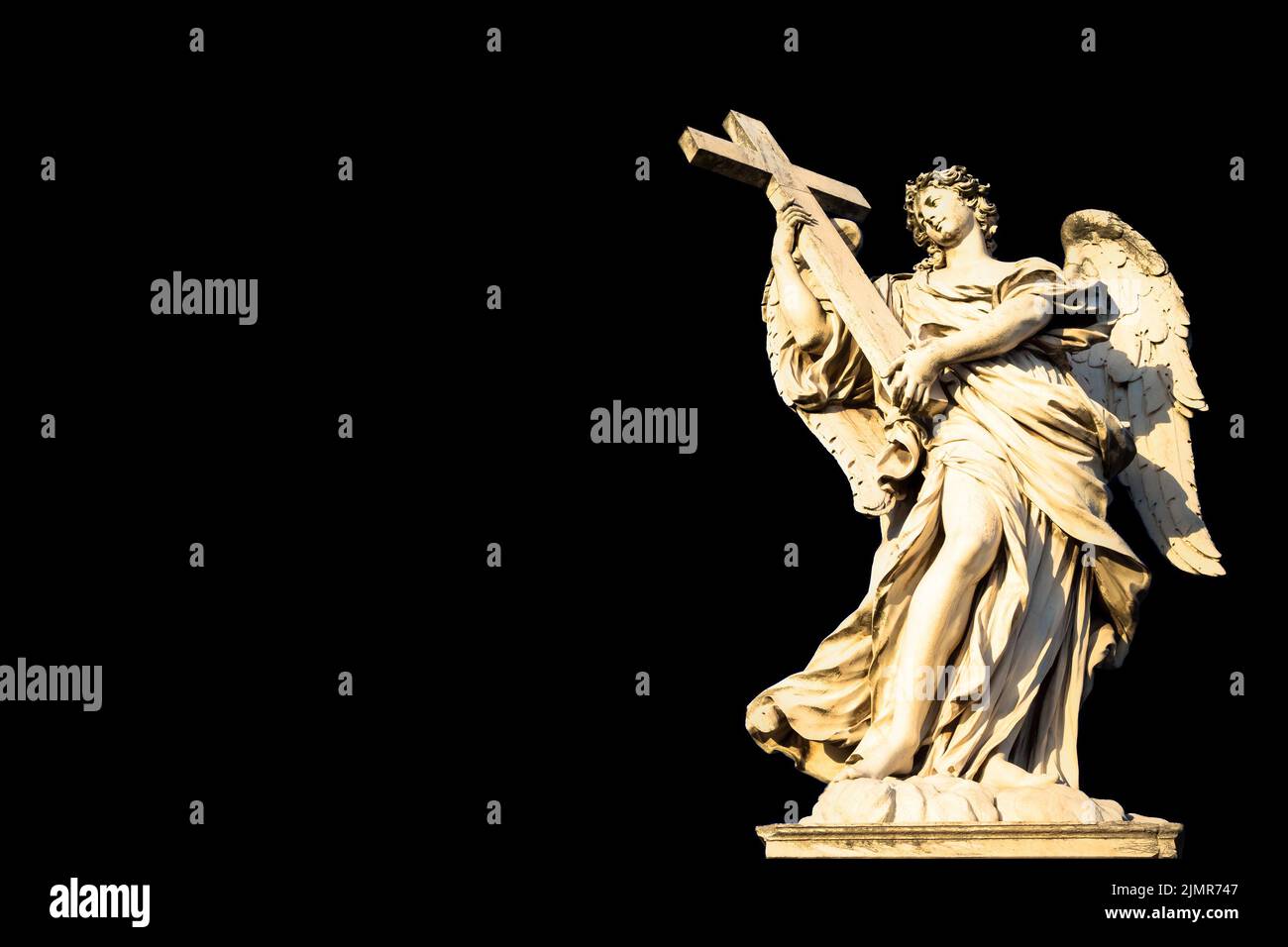 Catholic angel with cross Stock Photo - Alamy