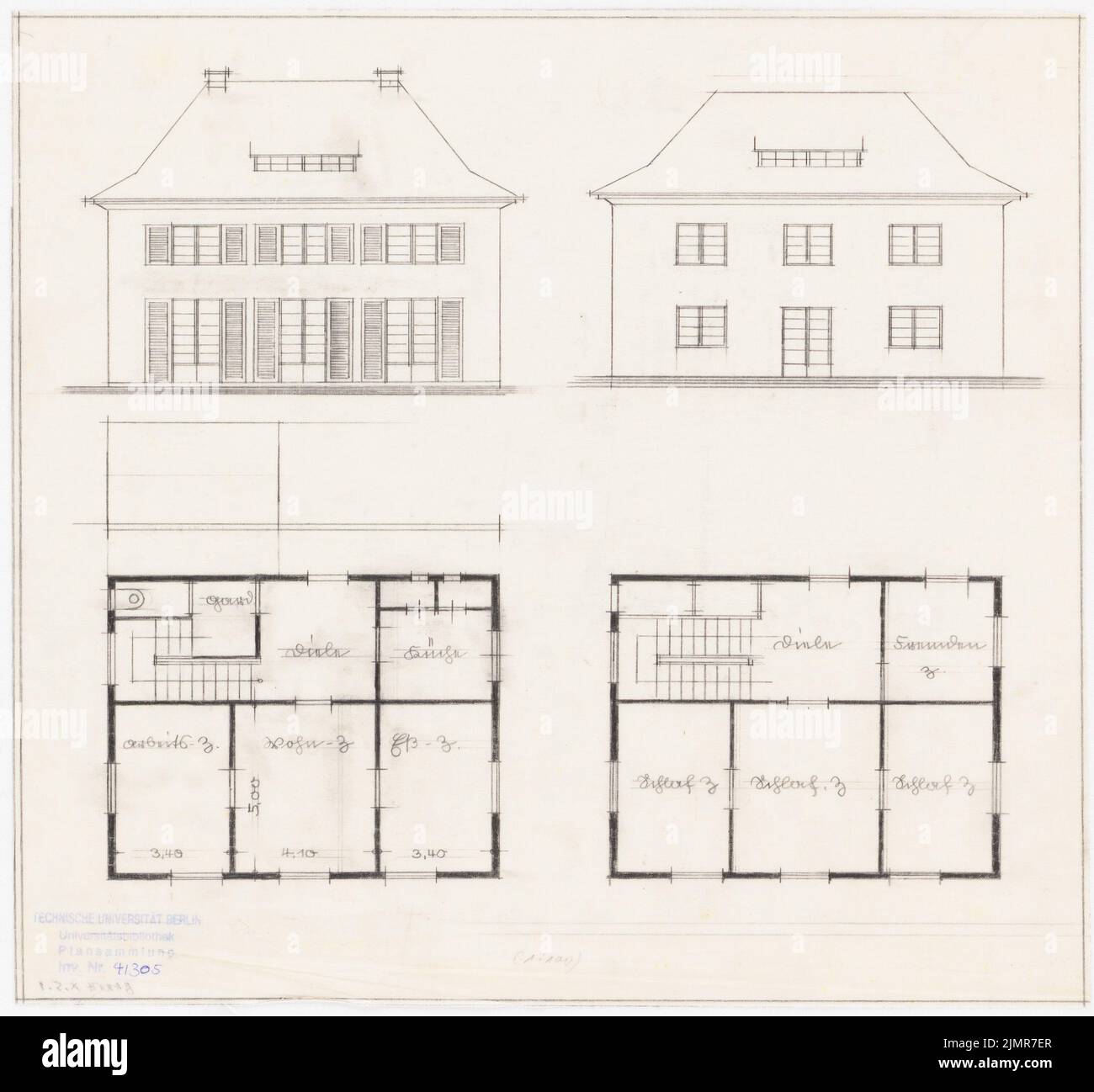 Unknown architect, two -story single -family house (without date ...
