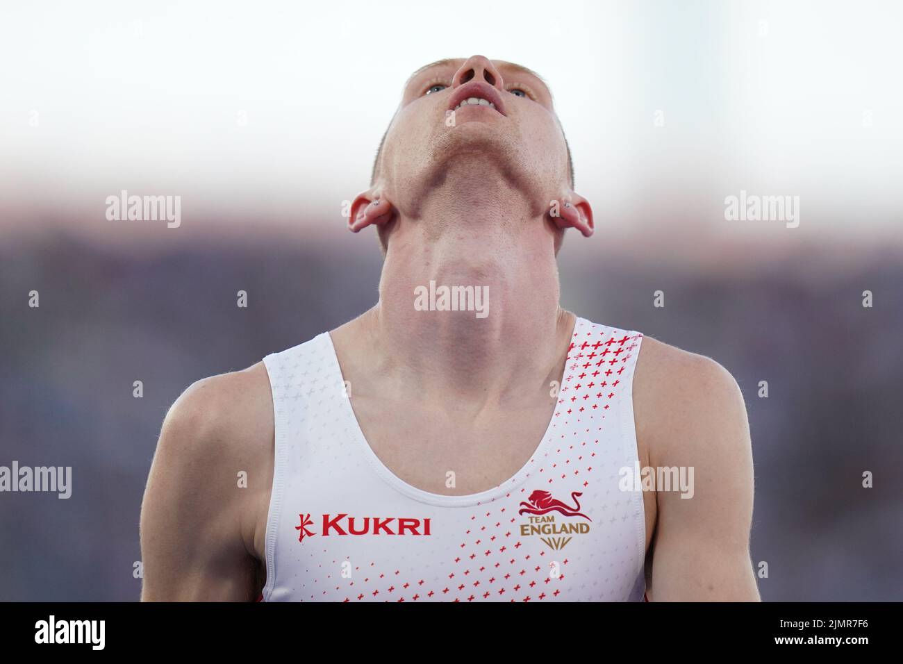 England’s Ben Pattison reacts after winning Bronze in the Men’s 800m ...