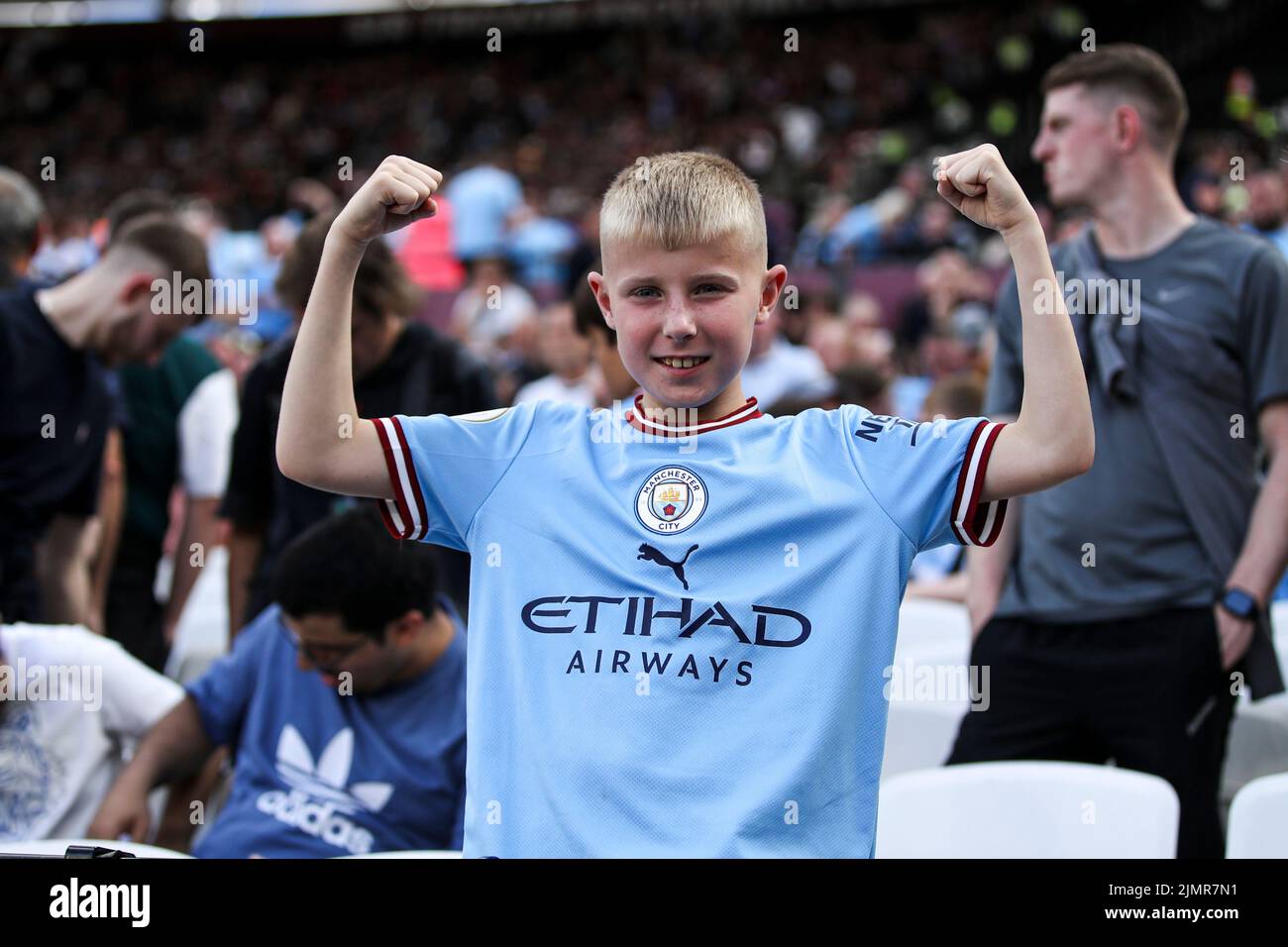Young manchester city fan before hi-res stock photography and images ...