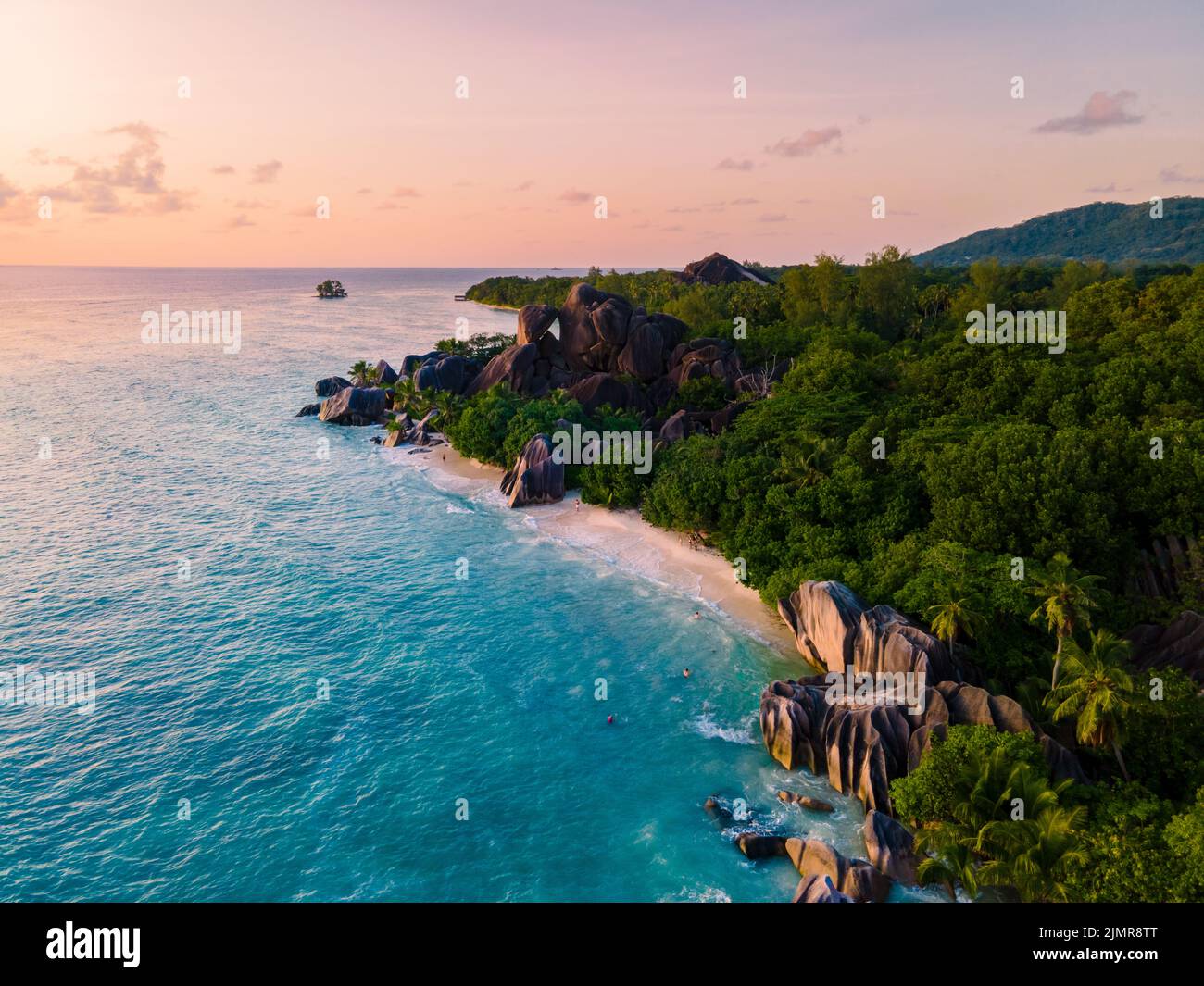 Anse Source d'Argent, La Digue Seychelles, tropical beach during a ...