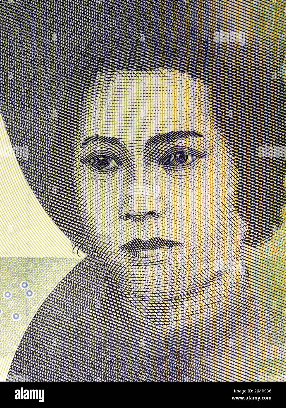 Cut Nyak Meutia portrait from Indonesian money Stock Photo - Alamy