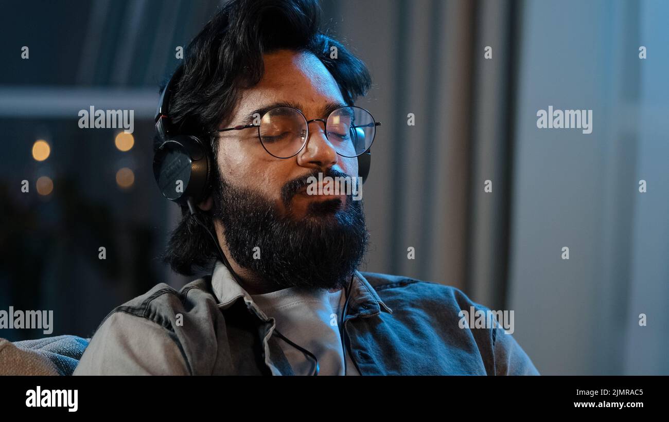 Portrait arab multiracial man millennial guy 30s male with beard ...