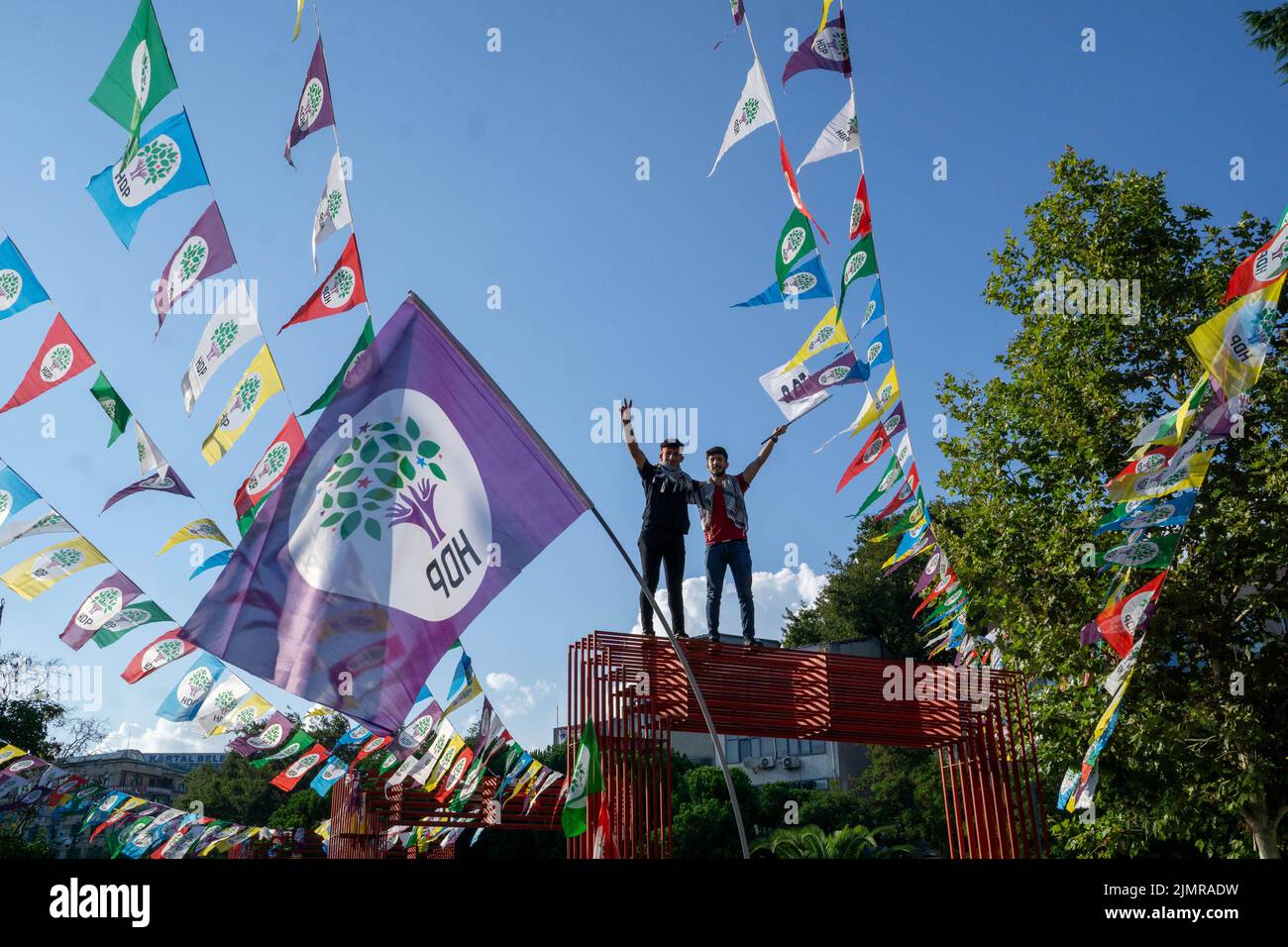 Istanbul, Turkey. August 7, 2022: HDP, Peoples Democratic Party held a ...