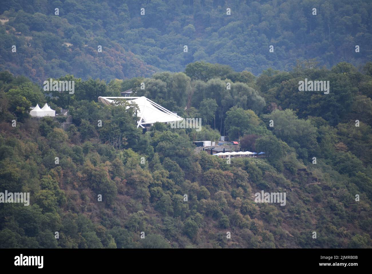 Loreley Bühne, the roof of the stage on Lorelei rock Stock Photo - Alamy