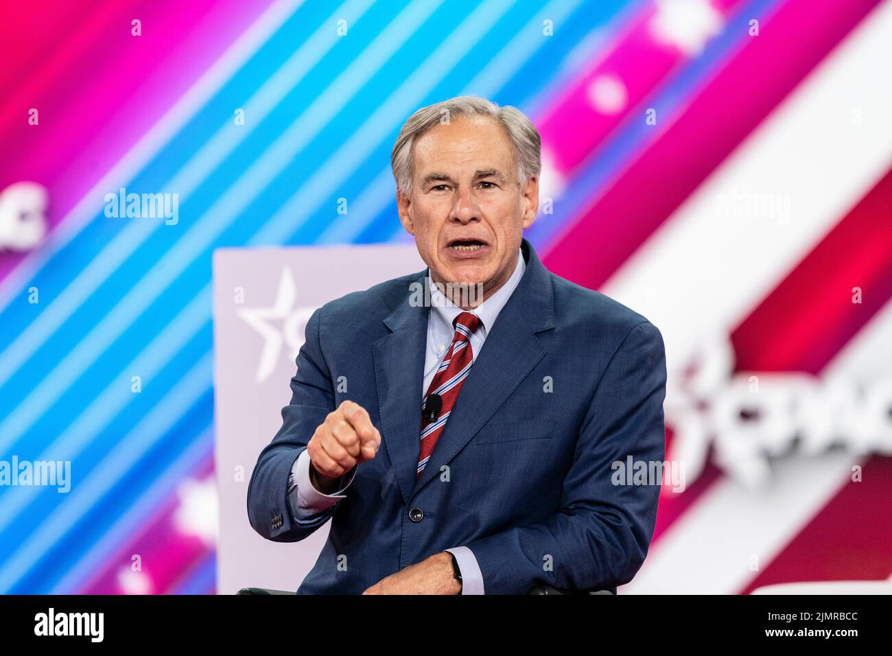 Dallas, TX - August 4, 2022: Governor of Texas Greg Abbott speaks ...