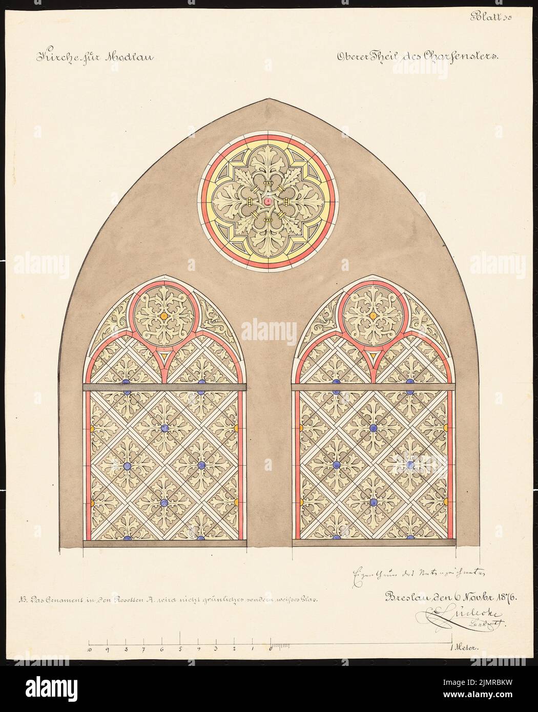 Lüdecke Carl Johann Bogislaw (1826-1894), Evangelical Church in Modlau ...