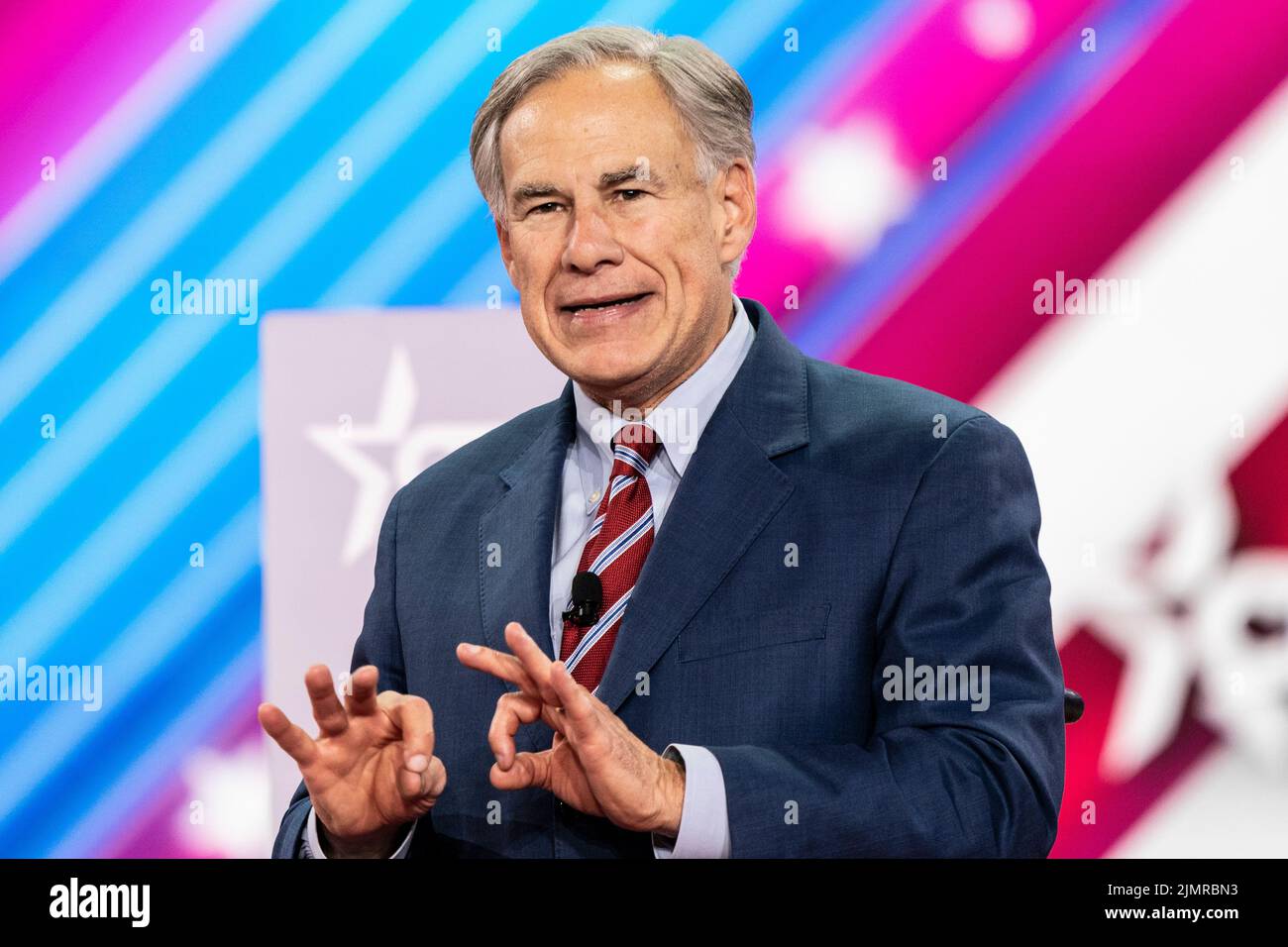 Dallas, TX - August 4, 2022: Governor of Texas Greg Abbott speaks ...