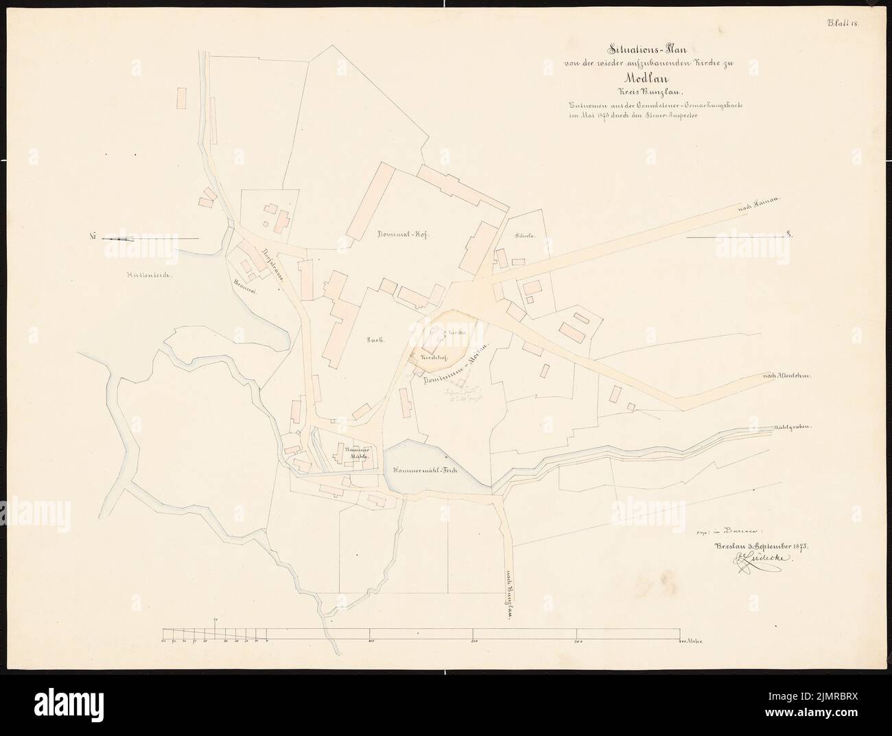 Modlau wiederaufbau ausfuhrung lageplan 1 hi-res stock photography and ...