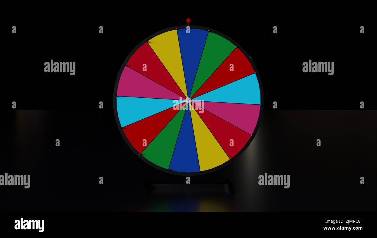 Spinning fortune wheel Stock Photo - Alamy
