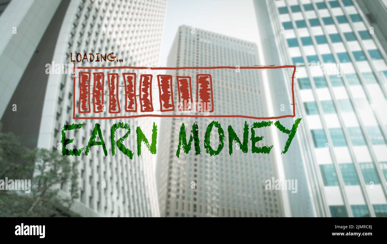 Street Sign Earn Money Stock Photo - Alamy