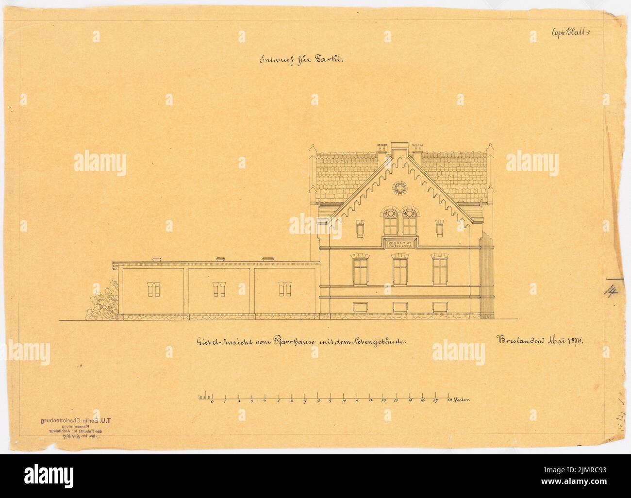 Lüdecke Carl Johann Bogislaw (1826-1894), rectory in Laski near Kempen ...