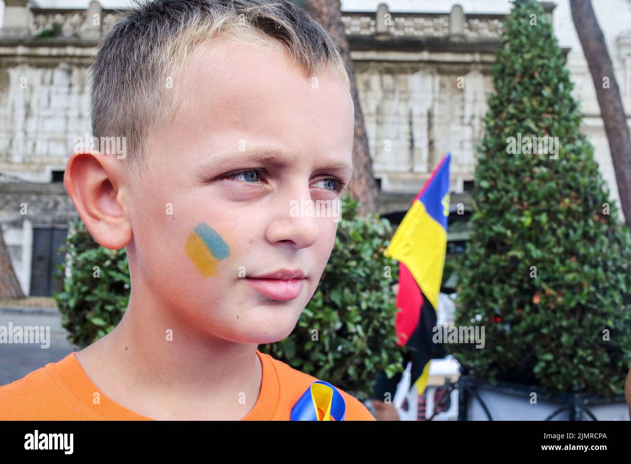 August 7, 2022 - Flash mob demonstration by the Ukrainian community of ...