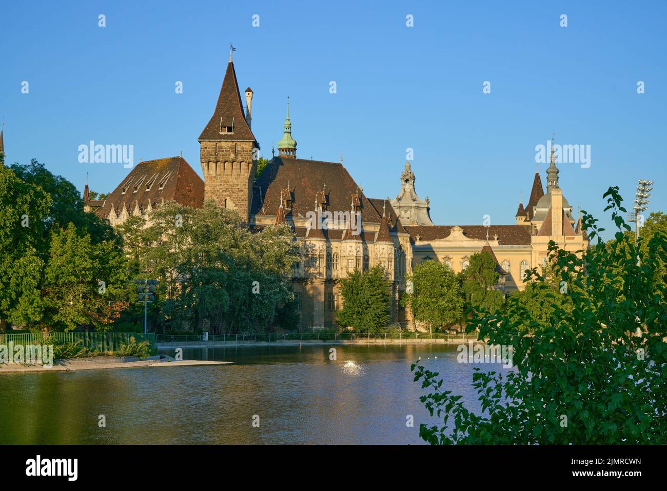 Vajdahunyad castle at Varosliget city park, Budapest, Hungary Stock ...