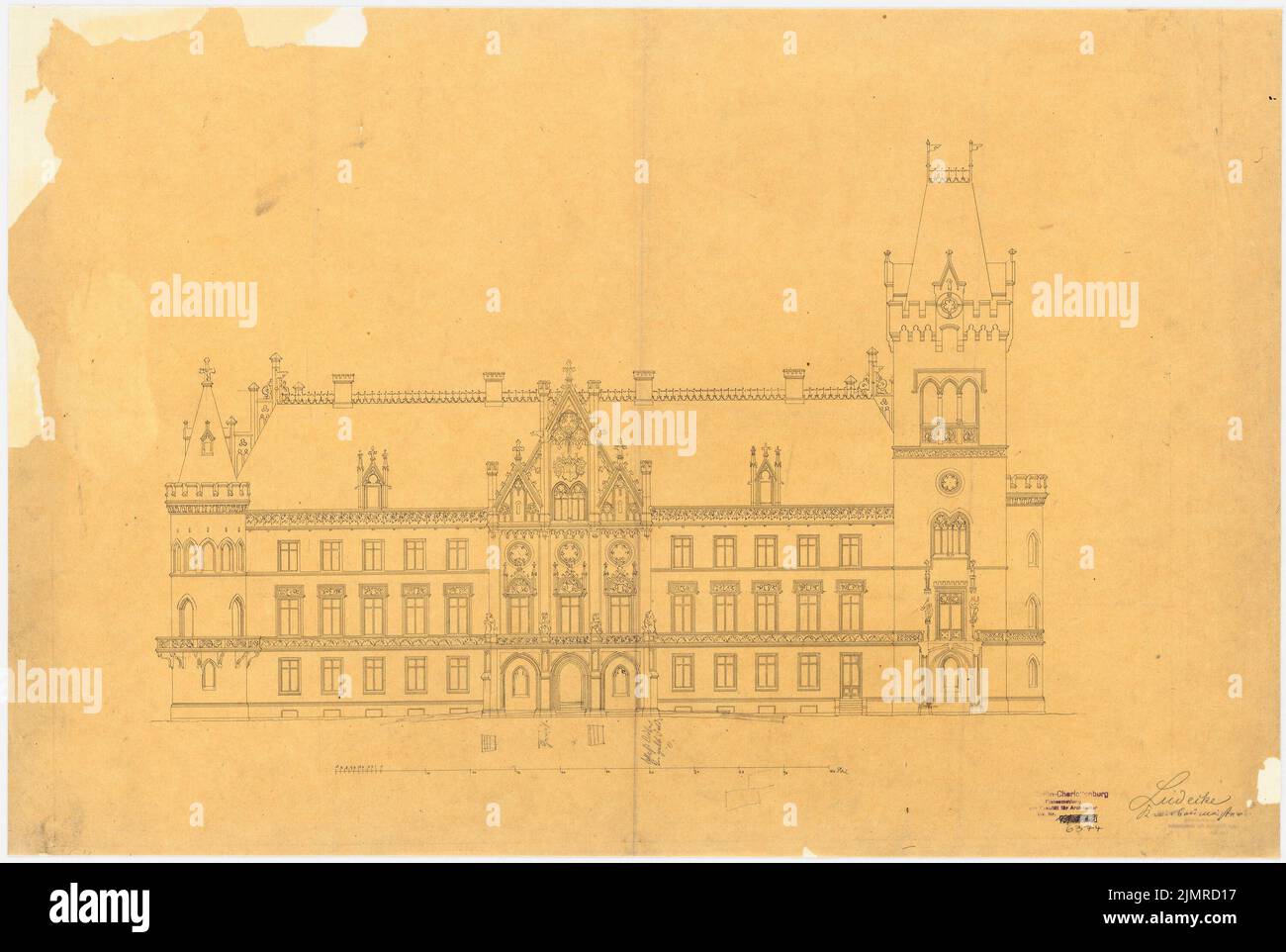 Lüdecke Carl Johann Bogislaw (1826-1894), Castle in Koppitz ...