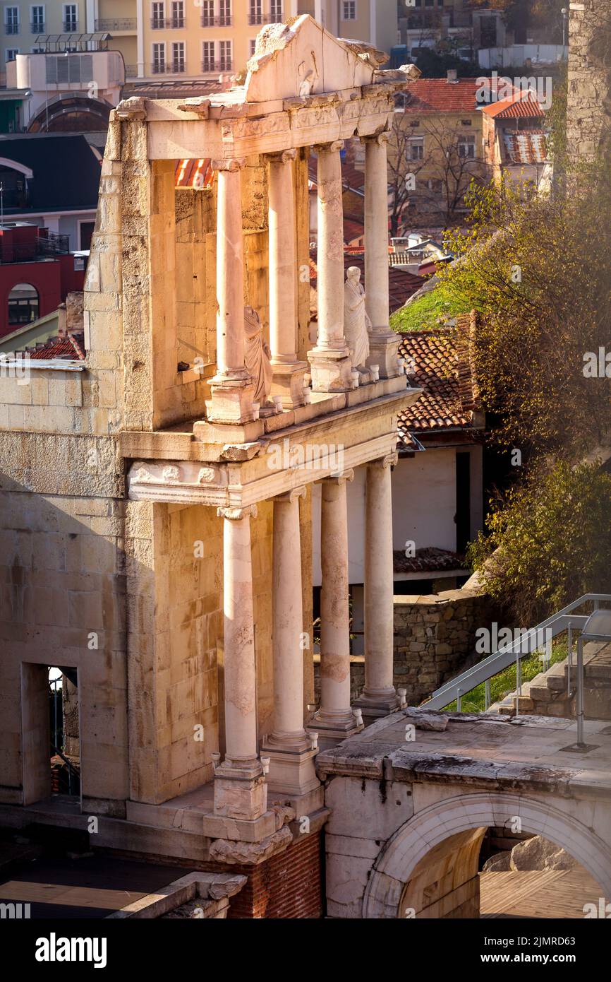 Plovdiv, Bulgaria, ancient roman amphitheatre Stock Photo - Alamy