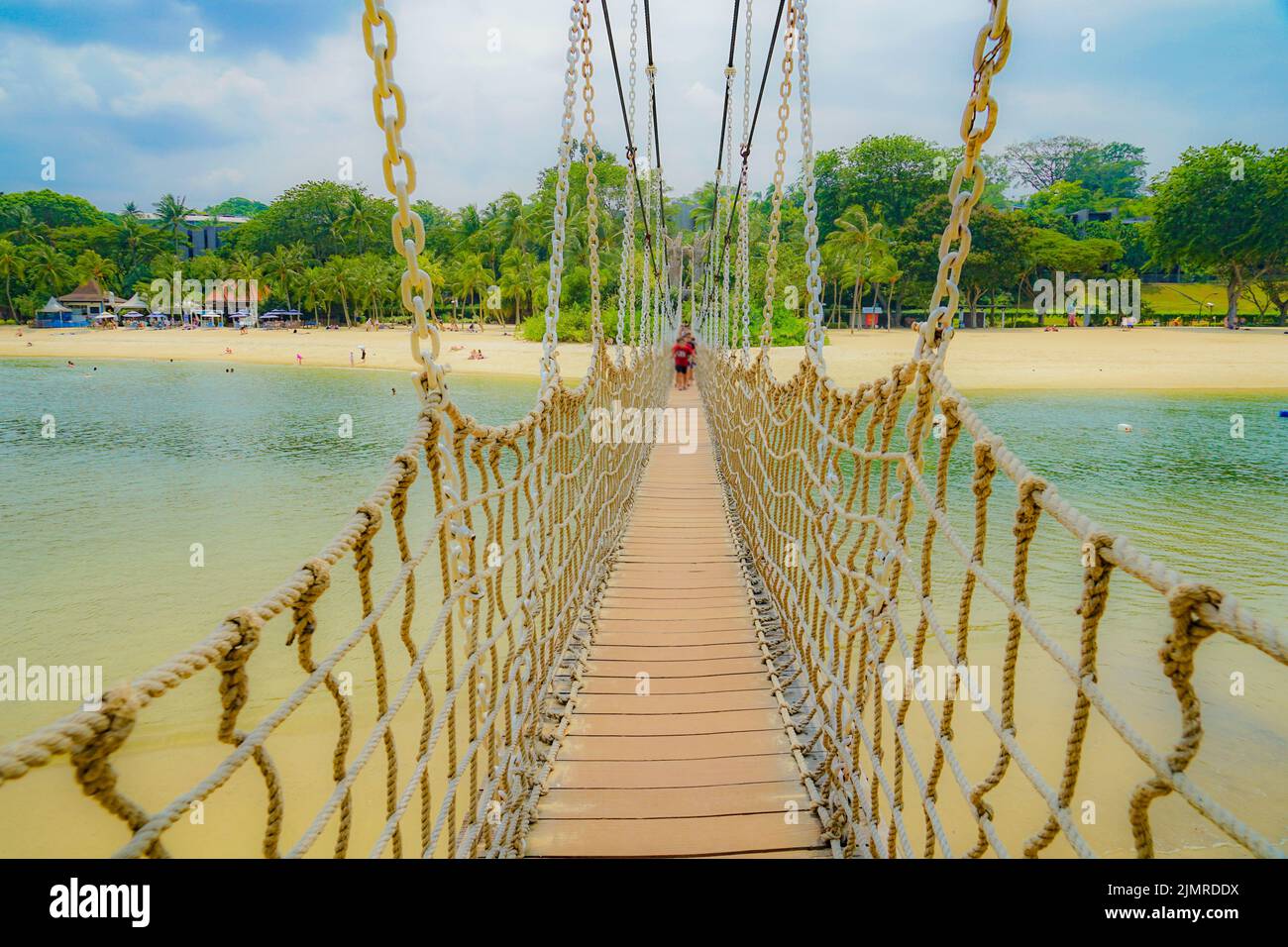 Suspension bridge of Singapore Sentosa Island Stock Photo - Alamy