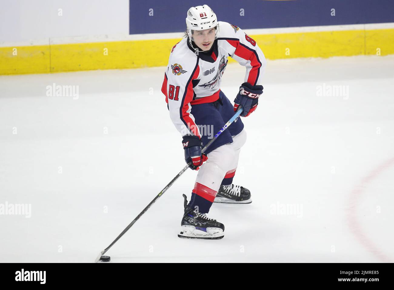(Editorial Only) Matthew Maggio(81) of the Windsor Spitfires. Luke ...