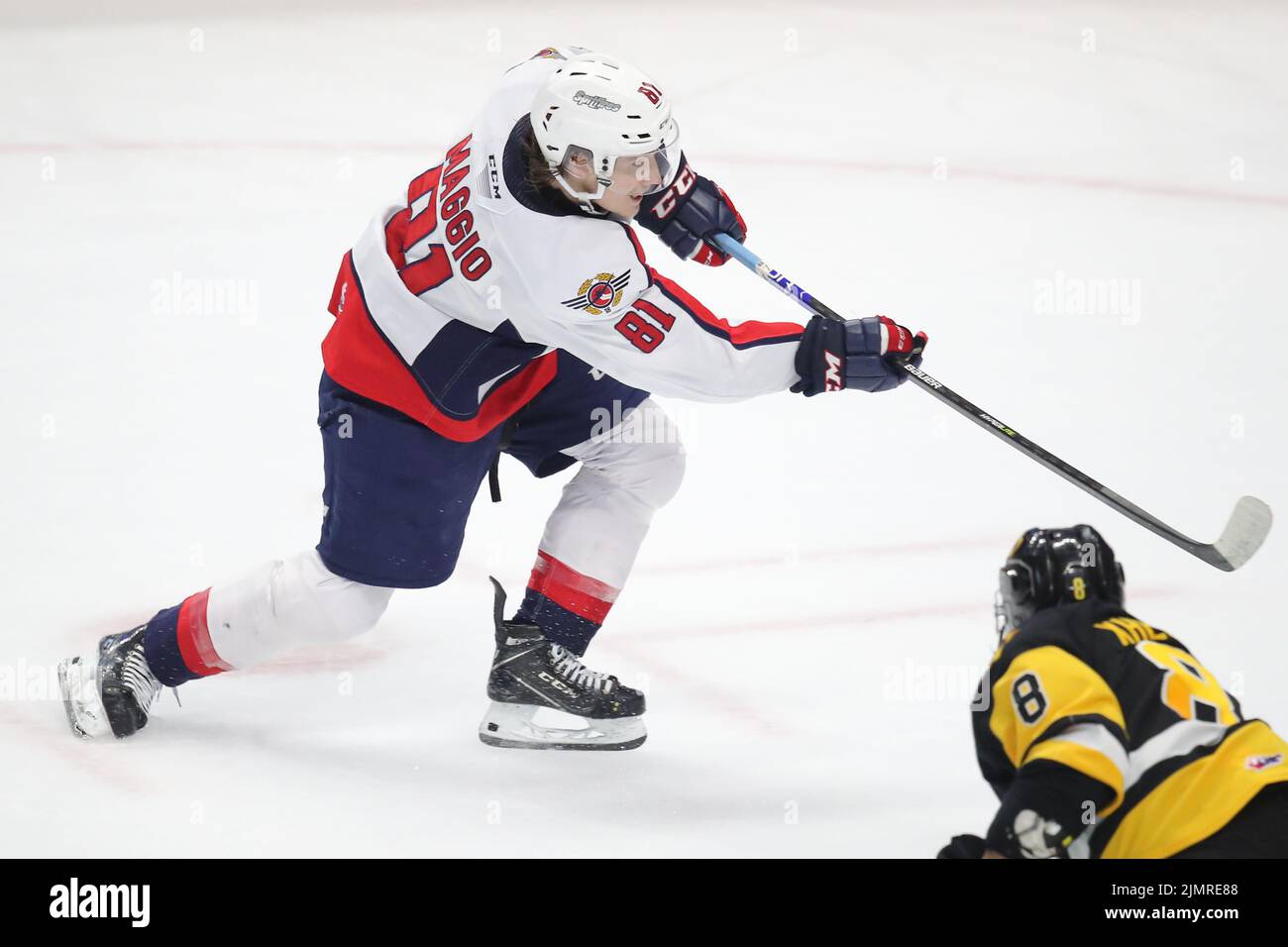 (Editorial Only) Matthew Maggio(81) of the Windsor Spitfires. Luke ...