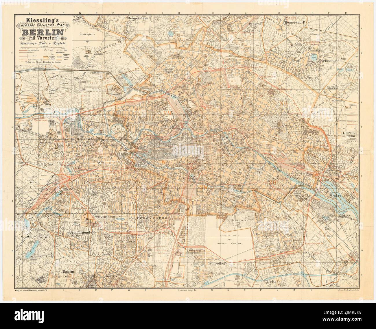 Unknown authors, gravel linging a large traffic plan of Berlin (without ...