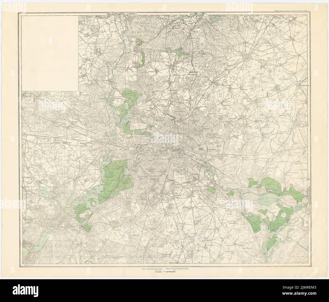 Berlin forest permanent overview plan map greater 1 hi-res stock ...