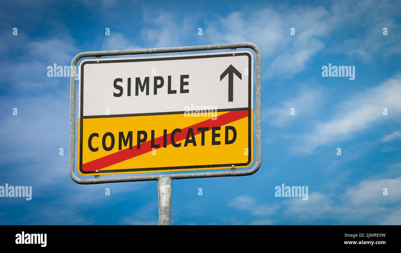 Complicated versus simple hi-res stock photography and images - Alamy